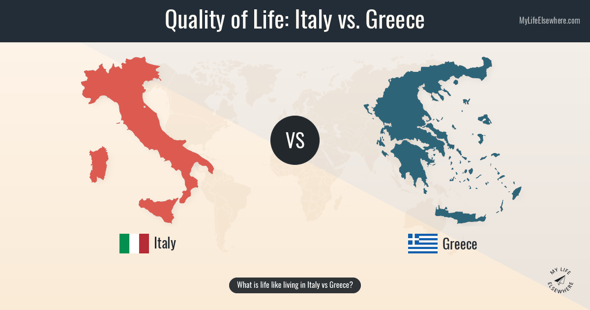 Italy compared to Greece