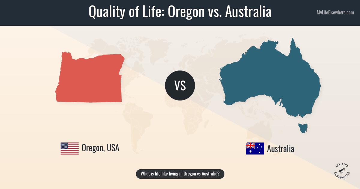 Oregon compared to Australia