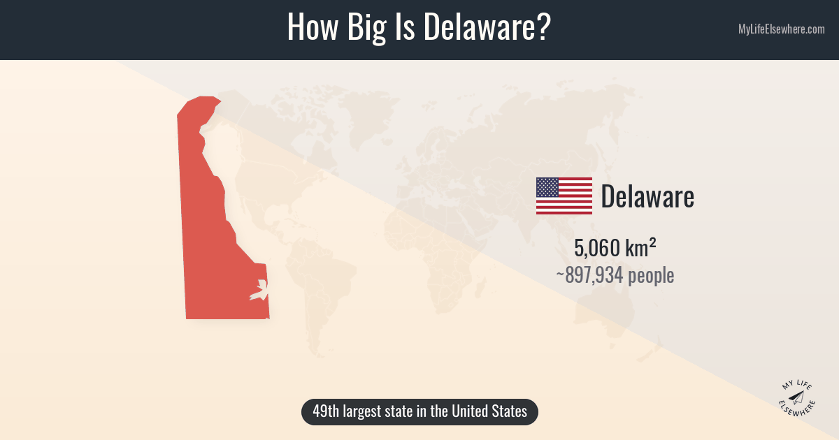 How Big Is Delaware? Size Comparison & Map